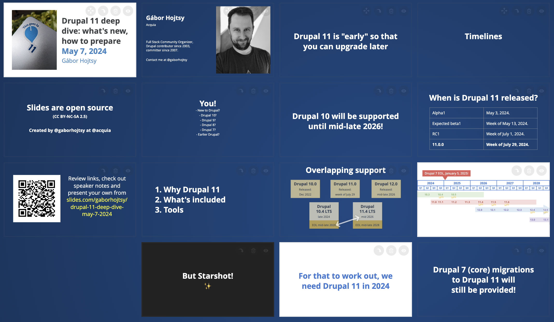Drupal 11 deep dive: watch the recording, present your own (free slides!) | Gábor Hojtsy on Drupal